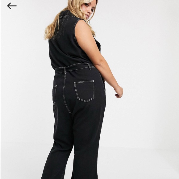 ASOS Curve | Pants & Jumpsuits | Nwt Asos Kick Flare Denim Jumpsuit In ...